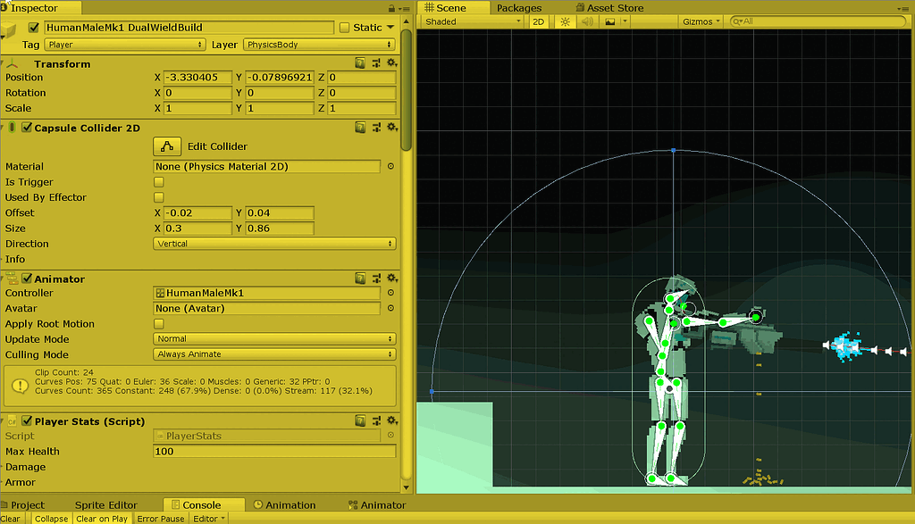Help to make Weapon firepoint rotation match the players facing direction with scale x -1 ...