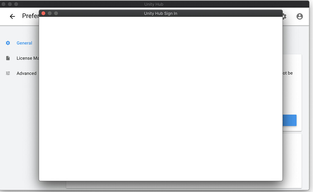 Unity Hub Sign In is blank, can not sign in/install/activate Unity ...