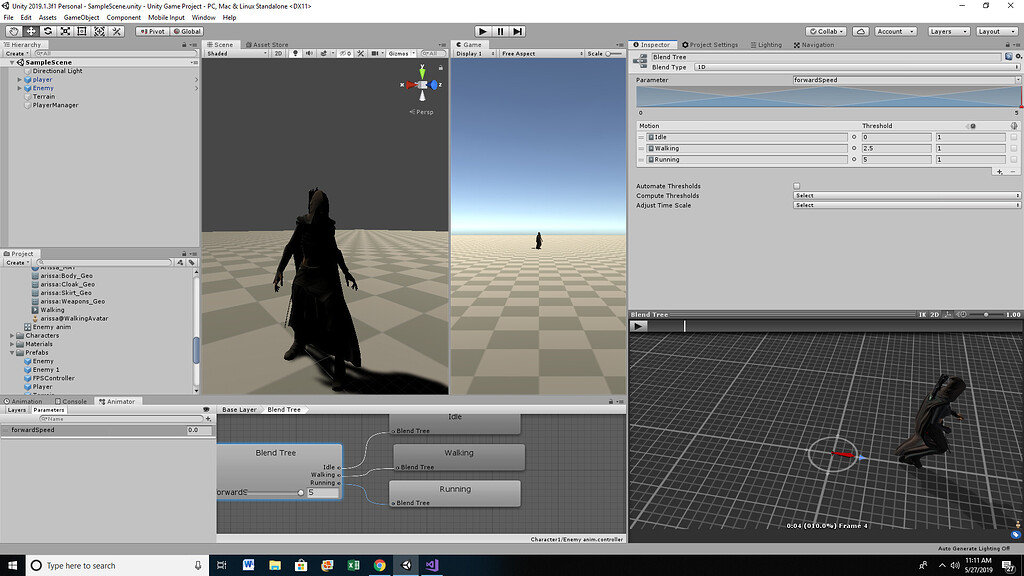 How to fix Character animation, animation loop glitch. - Unity Engine ...