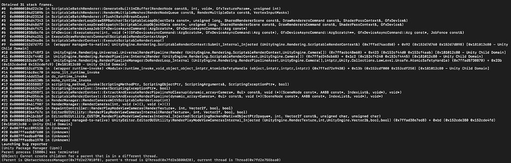 Crash when loading built assetbundle with URP in editor - Unity Engine - Unity Discussions