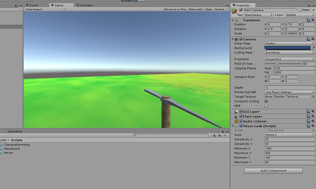 Object changes shape when camera moves | MouseLook script - Questions & Answers - Unity Discussions