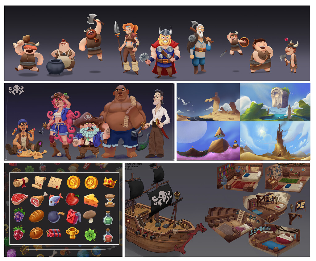 2D character designer - concept art - GUI - Collaboration & Jobs ...