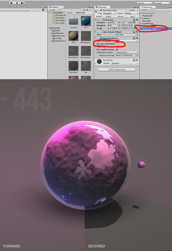 [SOLVED] Deferred lighting forces receive shadows on - Unity Engine - Unity Discussions
