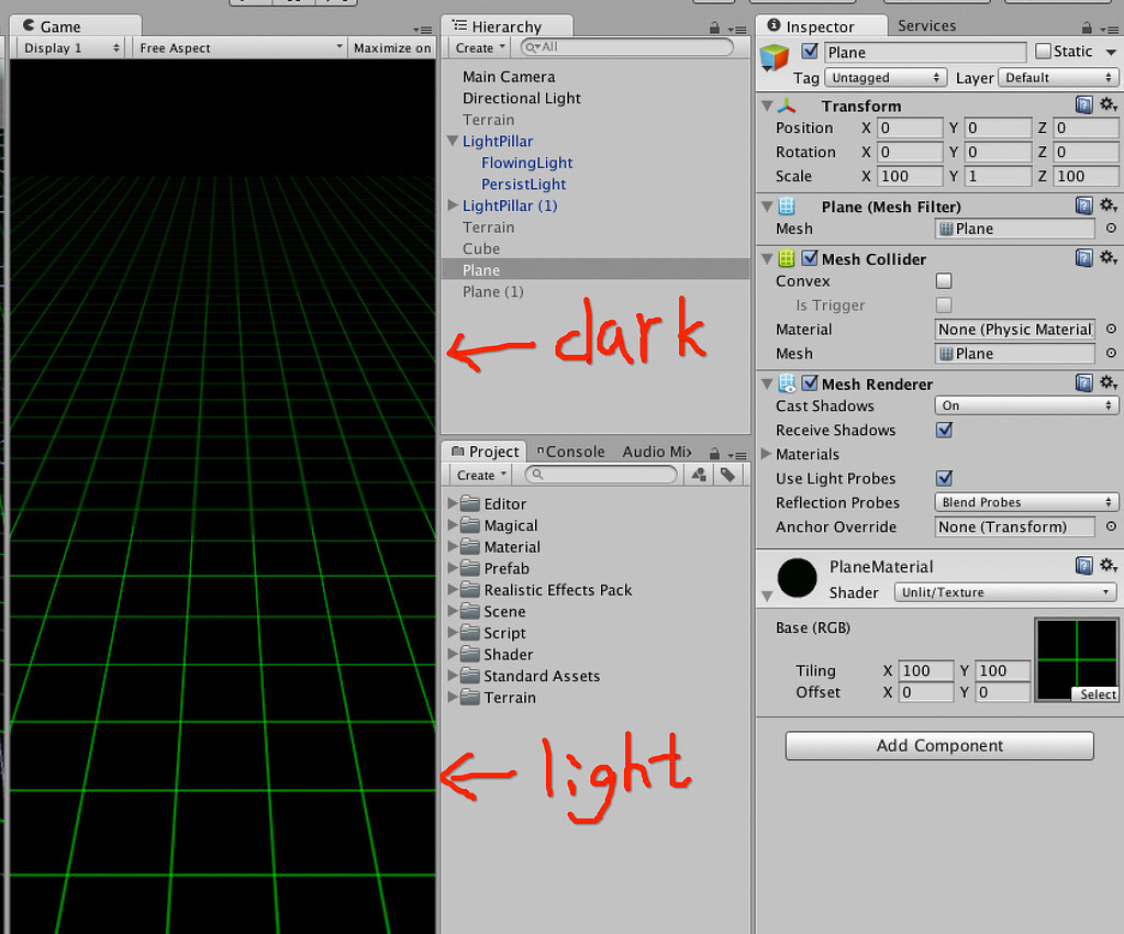 tiling texture become dark in far - Questions & Answers - Unity Discussions