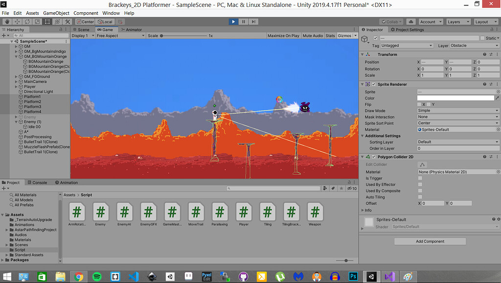 [SOLVED]: Bullets passing through platforms - Brackeys Tutorial - Questions & Answers - Unity ...