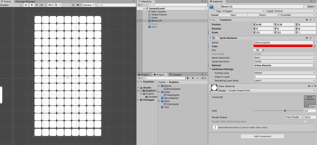 Get a Color from the Sprite Renderer in the Shader Graph using a Vector ...