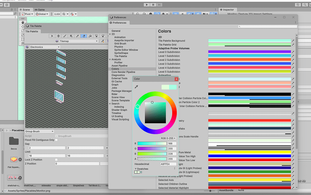 Anyone know why the '2D tile palette background' color setting doesn't ... Anyone know why the '2D tile palette background' color setting doesn't ...
