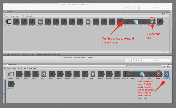 Removing "read-only" from Animation Clips? - Unity Engine - Unity Discussions