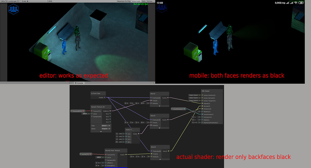 shader graph shaders - difference between editor and android - Unity Engine - Unity Discussions