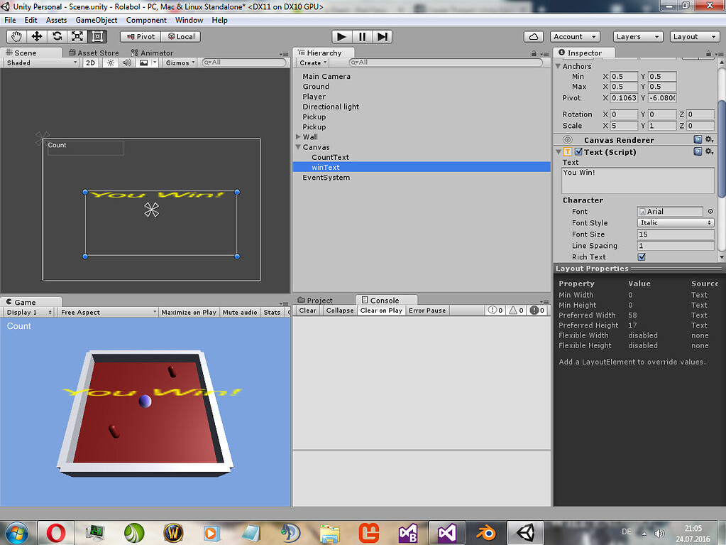 Display win Text - Unity Engine - Unity Discussions