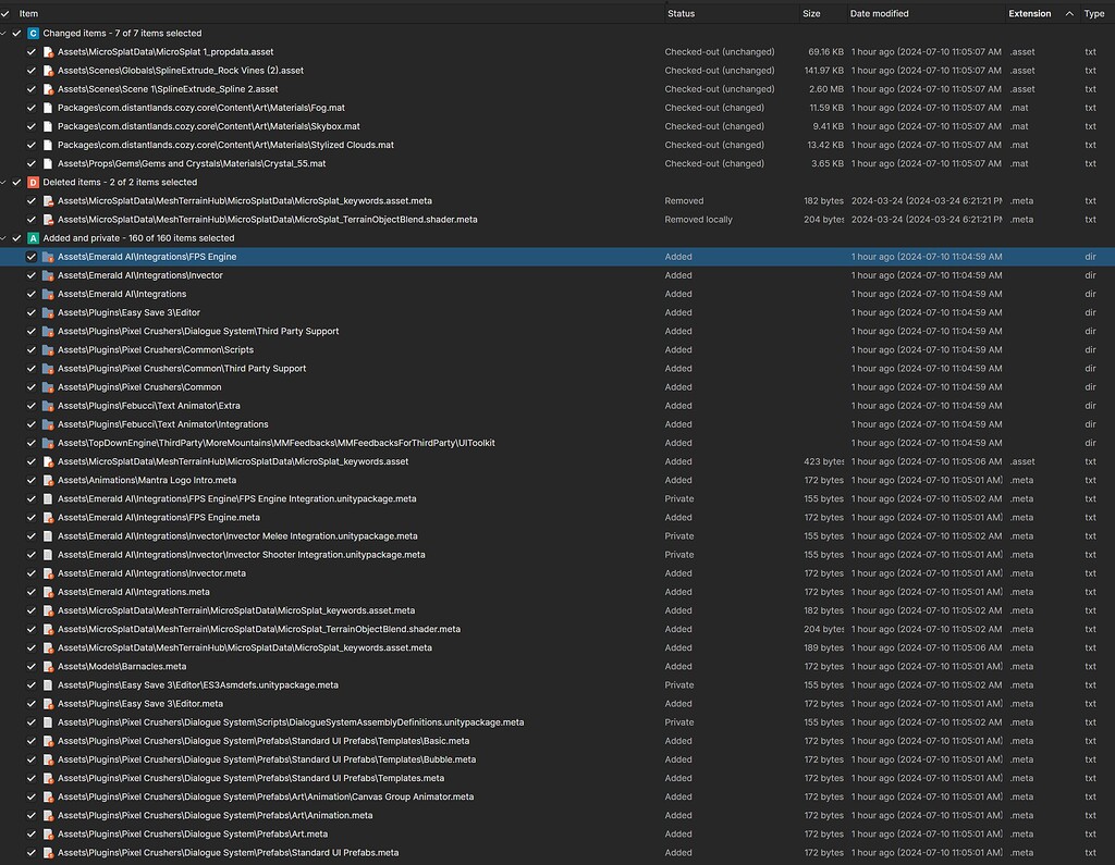 Meta files are there but not working in scene after switching from UVC to Plastic - Unity ...