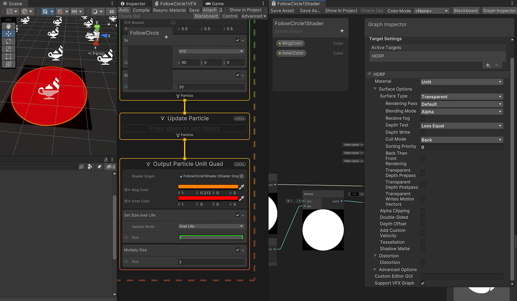 Hdrp Target Transparency Not Working With Unlit Quad Unity Engine Unity Discussions