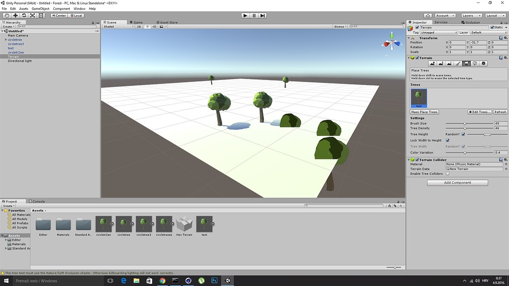 Tree Brush not placing trees correctly - Questions & Answers - Unity Discussions