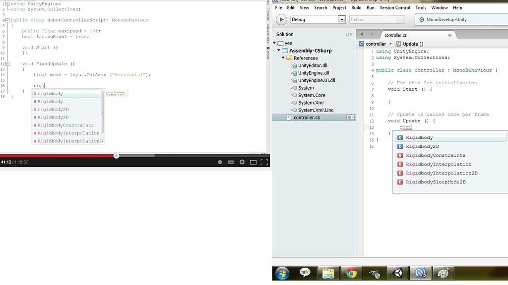 Rigidbody2D vs rigidbody2D - Questions & Answers - Unity Discussions