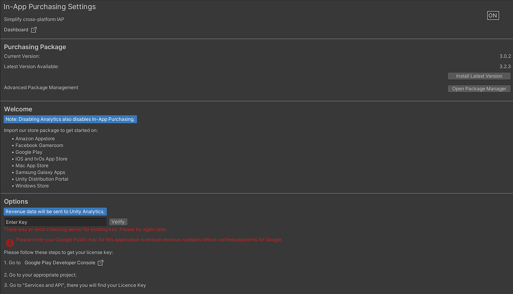 Can't import the IAP store package - Unity Services - Unity Discussions