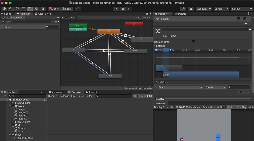 jump animation stays while pressing arrow keys until I release the ...
