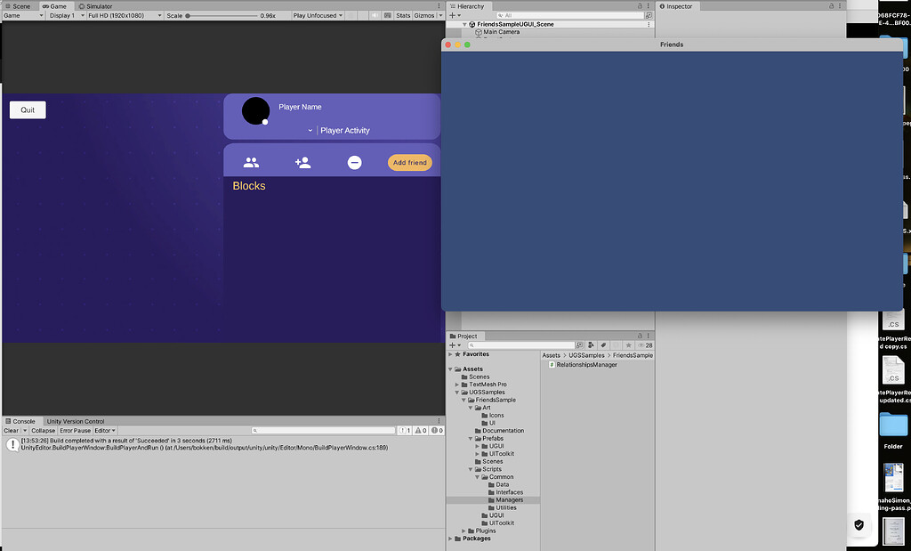 Runtime do not show any UI only blue screen - Unity Engine - Unity Discussions