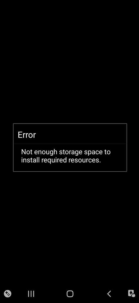 Samsung S22 broken with Unity: Not enough storage space to install required resources [100% ...