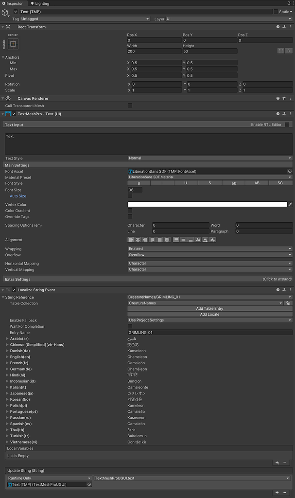 Localize String Event Not Happening On Start Unity Engine Unity Discussions
