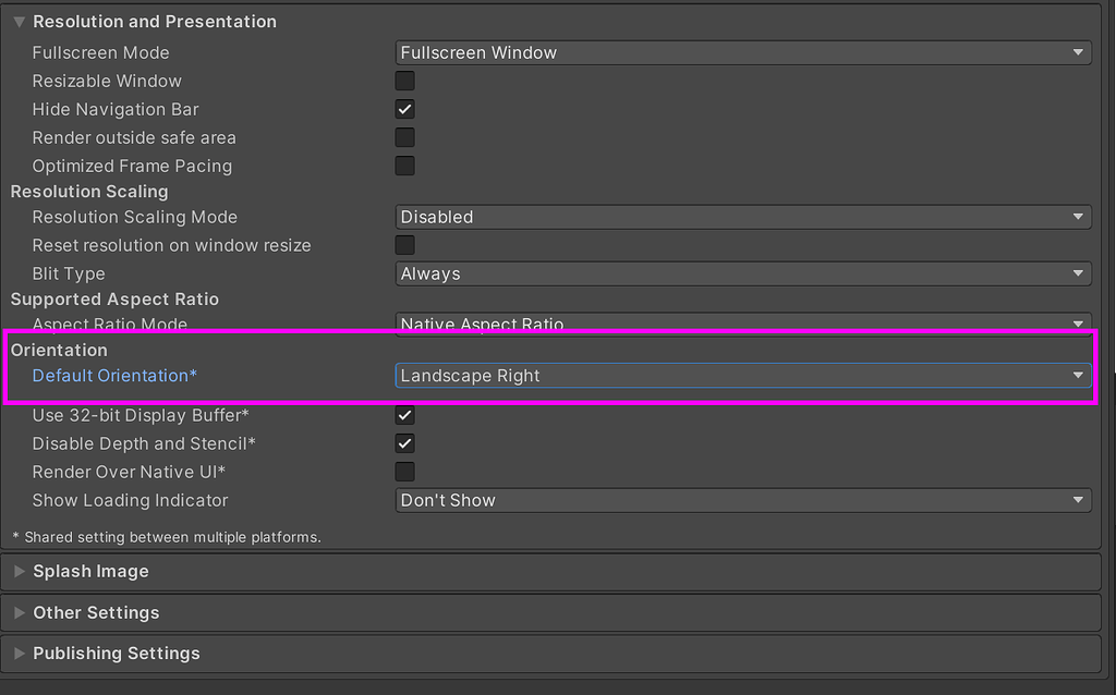 Have a different screen orientation for Smartphone & Tablet? - Unity ...