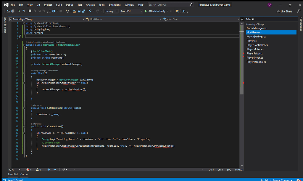 Unity Multiplayer Game Brackeys video 16 - Questions & Answers - Unity ...