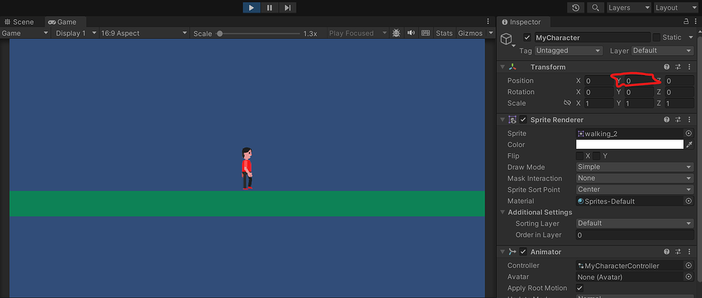 Every Time I Play The Jumping Animation My Character Goes Down In The Y Axis Unity Engine 7735