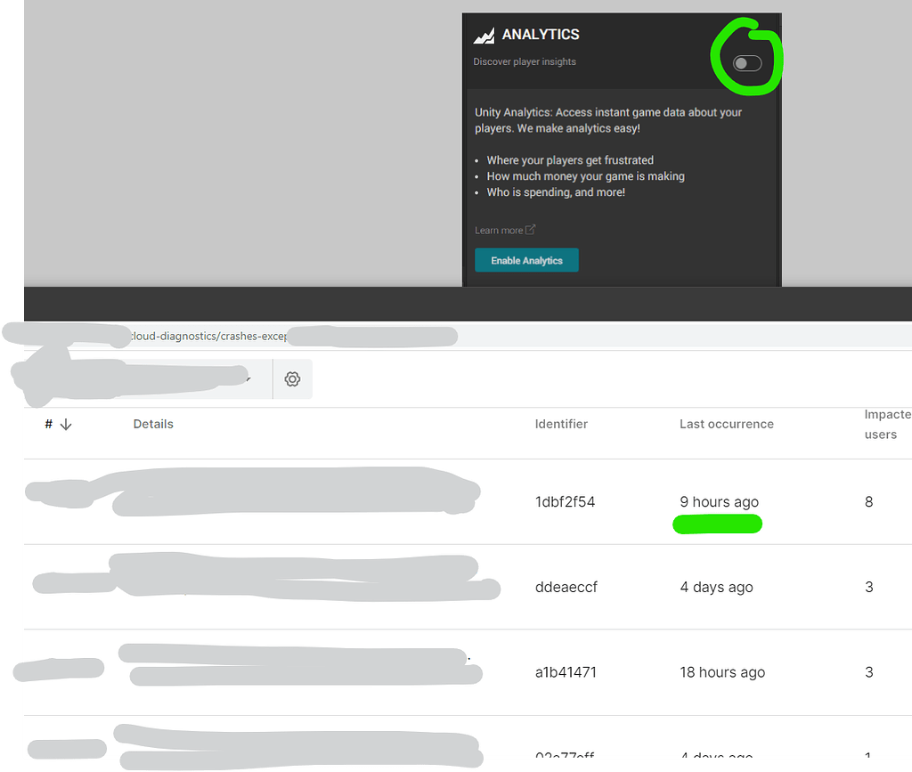 Disabled Analytics but crash reports are still being sent - Unity 2018.4.36f1 - Unity Services ...