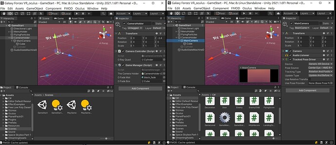 Loading a new scene in unity make OVRManager throws errors - Questions & Answers - Unity Discussions