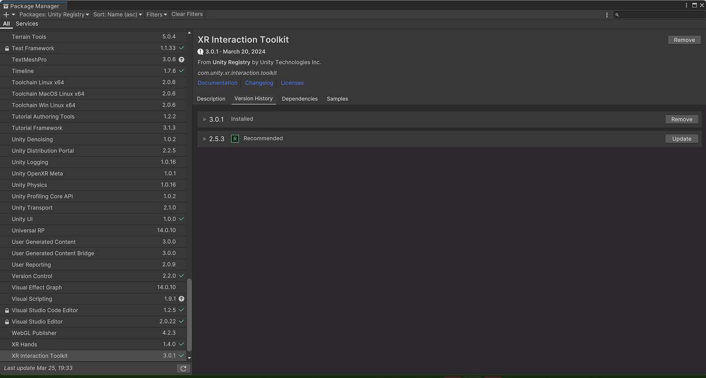 XR Interaction Toolkit (LeftHand Controller and RightHand Controller) - Unity Engine - Unity ...
