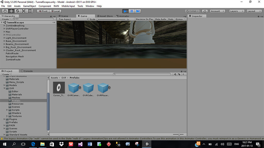 OVR Player Controller issuse with unity 5.5.0f3 - Questions & Answers ...