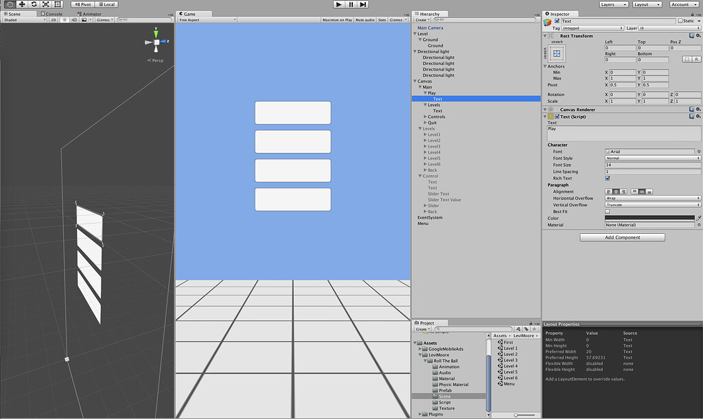 GUI Button and Text are blank in Scene view/Game view - Questions & Answers - Unity Discussions