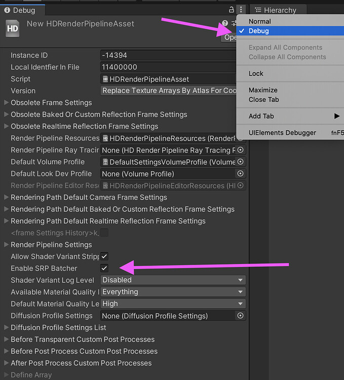 Enable SRP Batcher - Questions & Answers - Unity Discussions