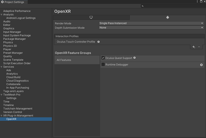 Oculus Quest - Failed to load openxr runtime loader - Unity Engine - Unity Discussions