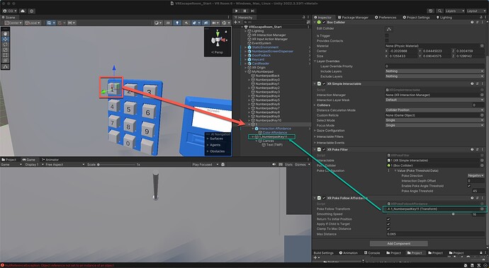 How to apply the push button example in xr interactive toolkit 2.5.4 correctly? - Unity Engine ...