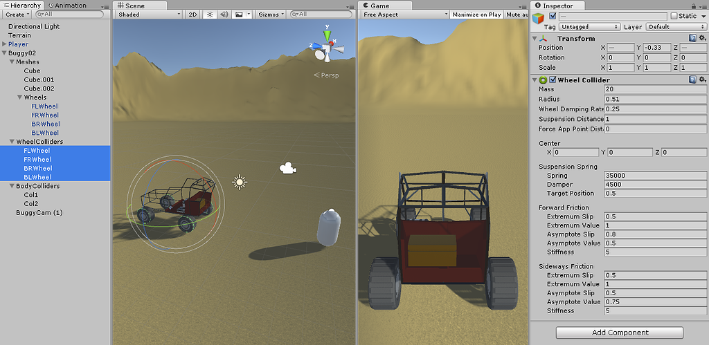 Car wheel collider bounce! Help - Questions & Answers - Unity Discussions
