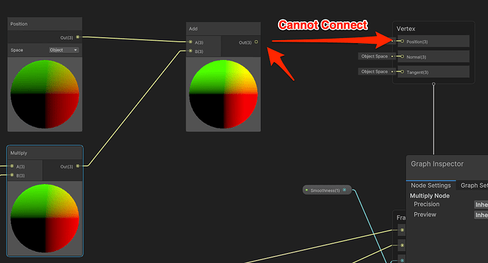 URP : Shader Graph : Cannot connect an Add (3) node to Vertex Position (3) Master Node - Unity ...