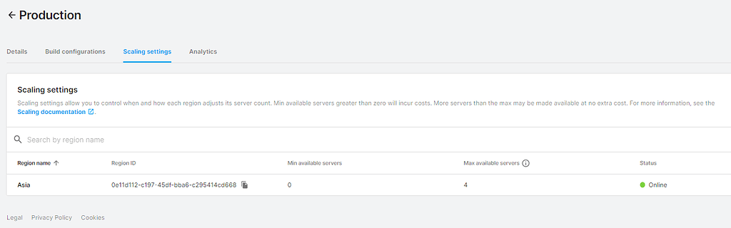 Doubt with set a min 1 on your fleet scaling setting - Unity Services - Unity Discussions