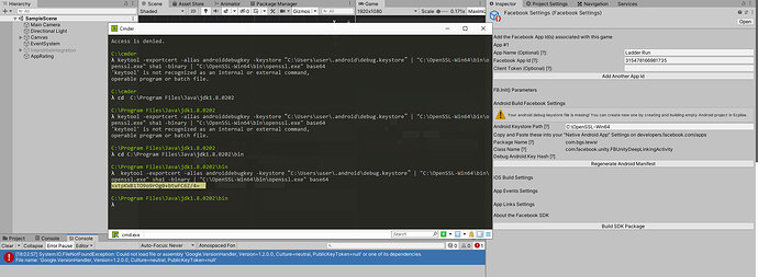 Debug Keystore missing in Facebook Unity SDK - Unity Engine - Unity Discussions