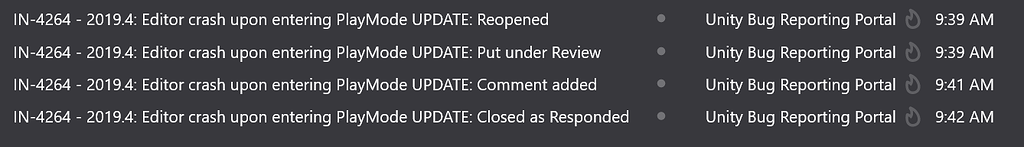 Where to configure "Unity Bug Reporting Portal" email notifications ...