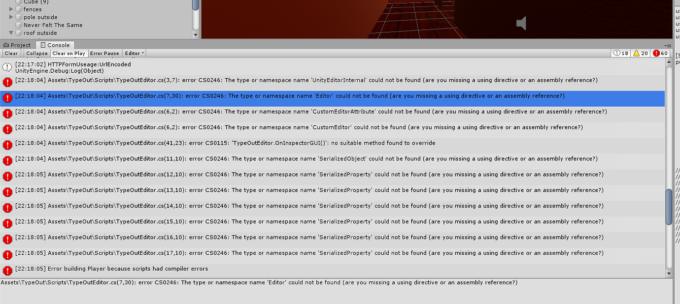 Error building player because scripts had compiler errors. Vrc world - Unity Engine - Unity ...