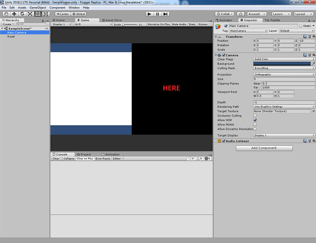 Black rectangle at the right of my Game window - Questions & Answers ...