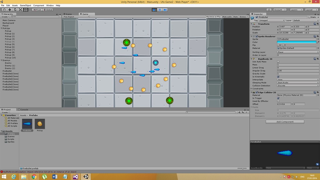 How do i take a grab of clone from prefab and change his velocity ...