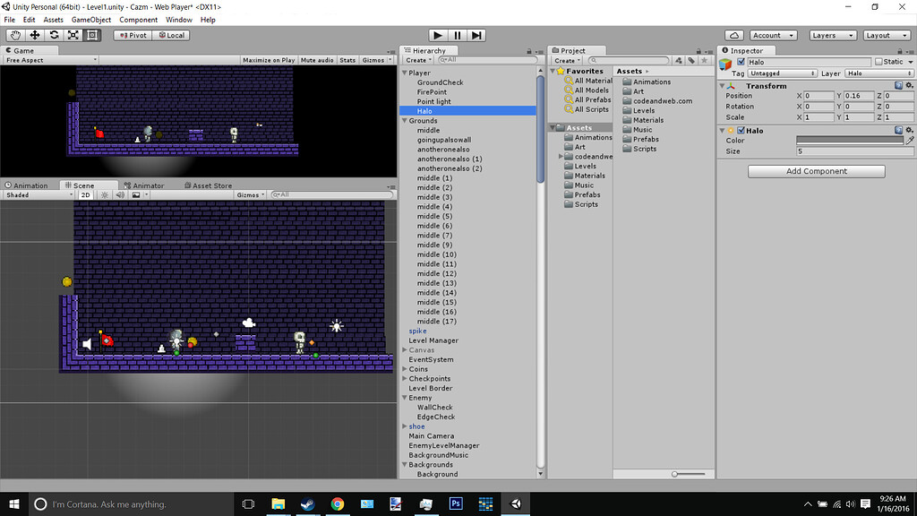 Unity 5 2D Halo Appears behind the background - Questions & Answers ...