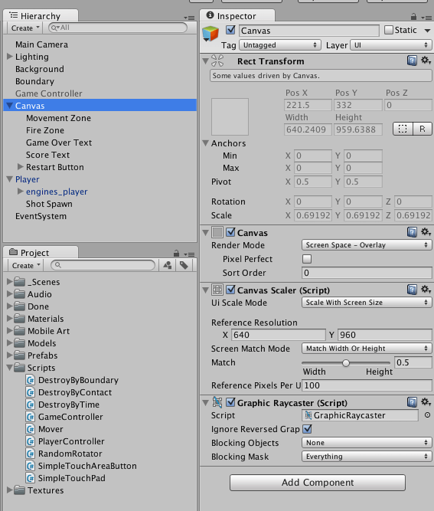Space Shooter Mobile Touch Controls Issue - Questions & Answers - Unity Discussions