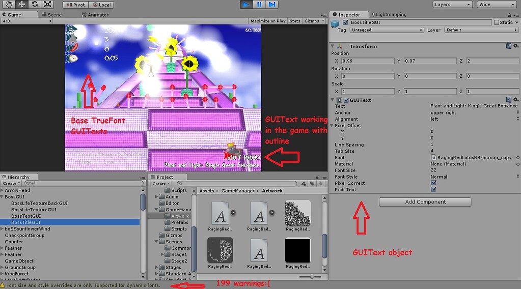 Editor and In-game warning after creating bitmap for outline font - Unity Engine - Unity Discussions