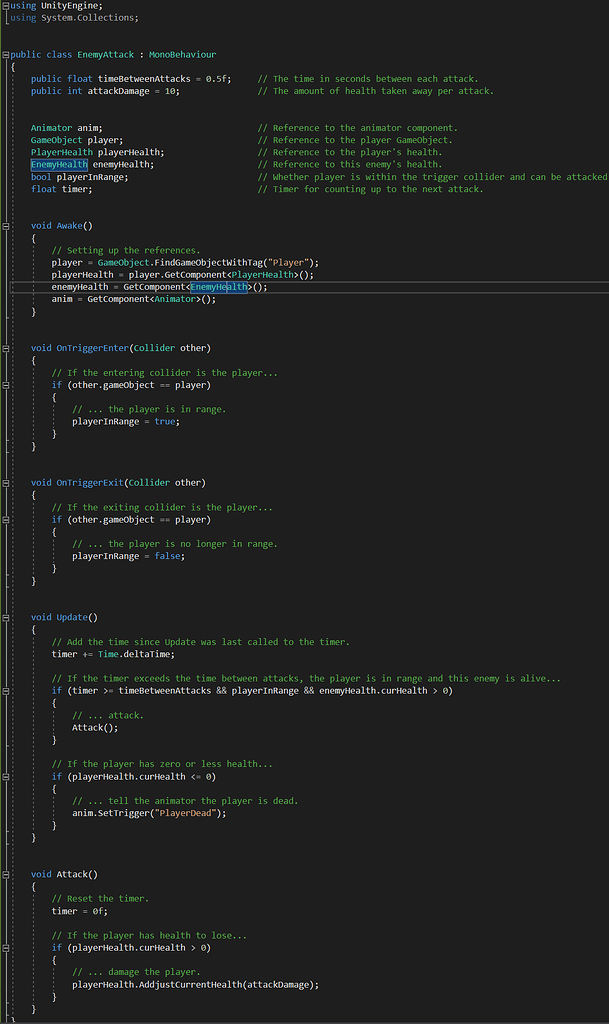 I have written these two enemy scripts but the enemy doesn't move? (2d ...
