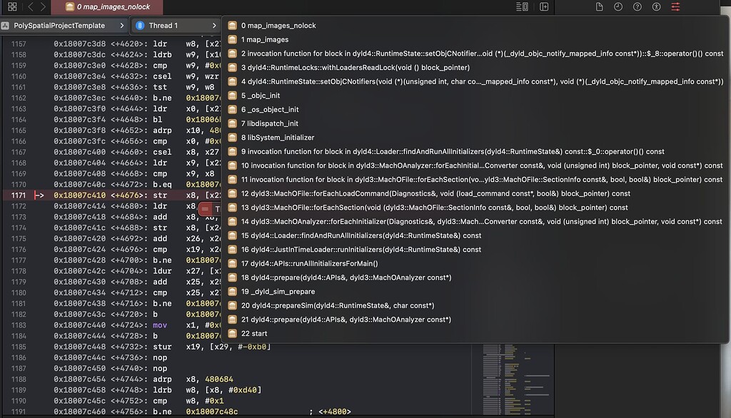 PolySpatial MR crashes on simulator, VR runs as expected - Questions & Answers - Unity Discussions