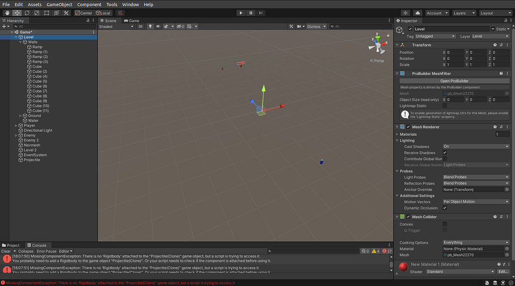 Objects not showing up and have no collider - Questions & Answers ...