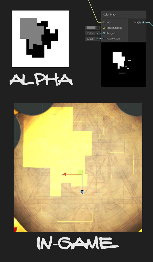 Color Mask creating an outline around black area when selecting grey area - Unity Engine - Unity ...