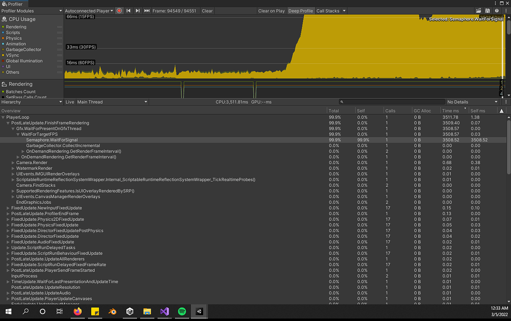 semaphore.WaitForSignal freez project after some time - Unity Engine - Unity Discussions